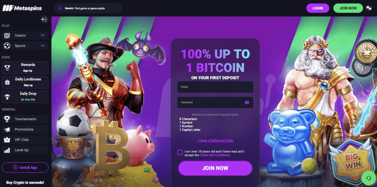 Metaspins Casino Review (2026) | Bonuses, Slots & More